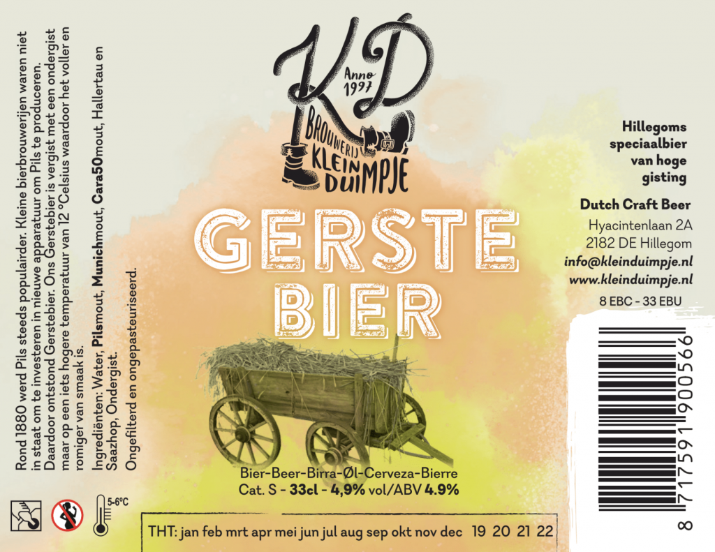 Gerstebier - Brouwerij Klein Duimpje